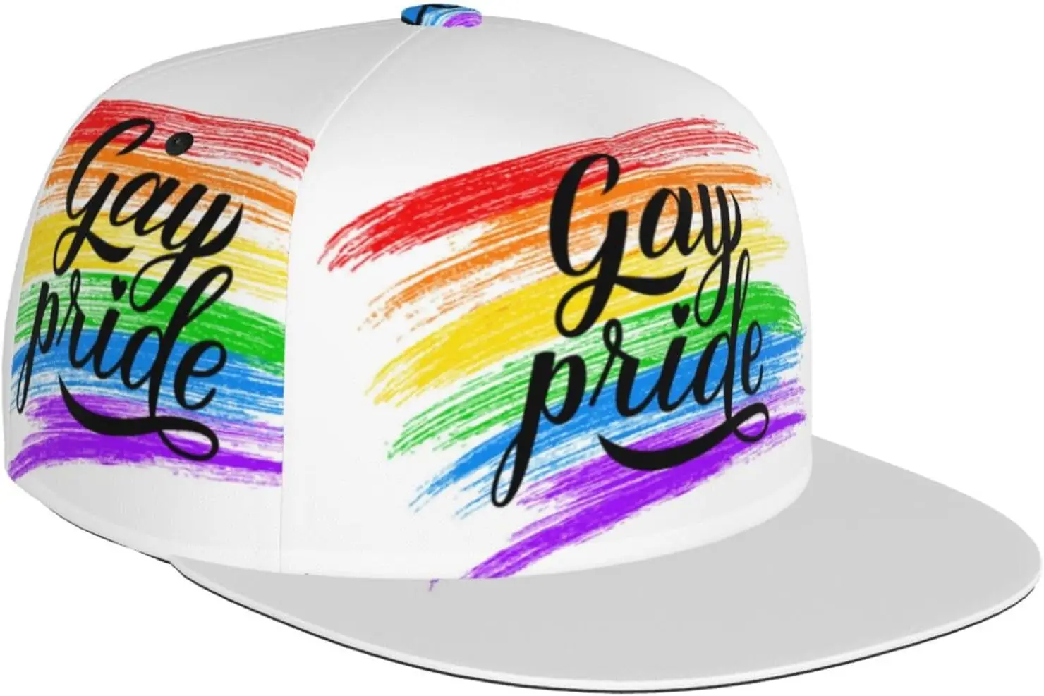 Cute-LGBT-Hat-Rainbow-LGBT-Gay-Pride-Snapback-Hats-Flat-Bill-Adjustable ...