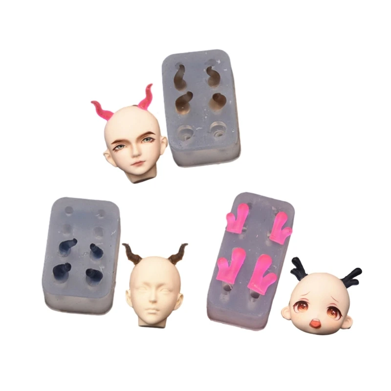 Miniatures Mold Mini Horn Silicone Mold Set - DIY Devil/Cattle/Sheep ...
