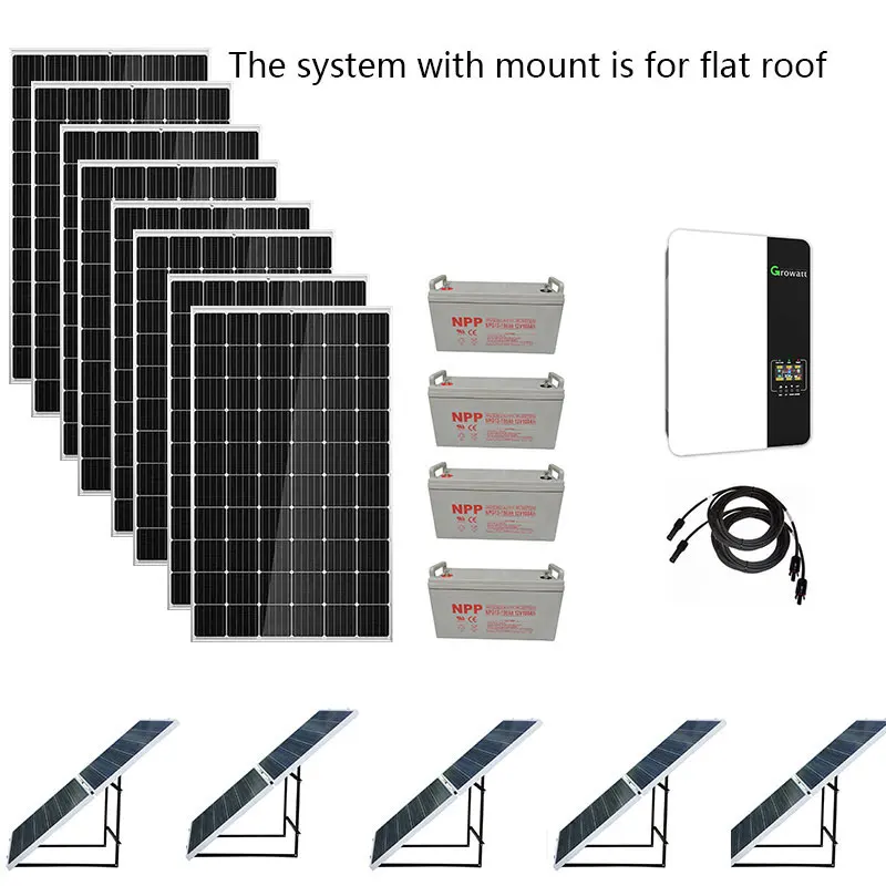 Solar System For Home Complete Kit 5000W 5KW 220v 110V, 60% OFF