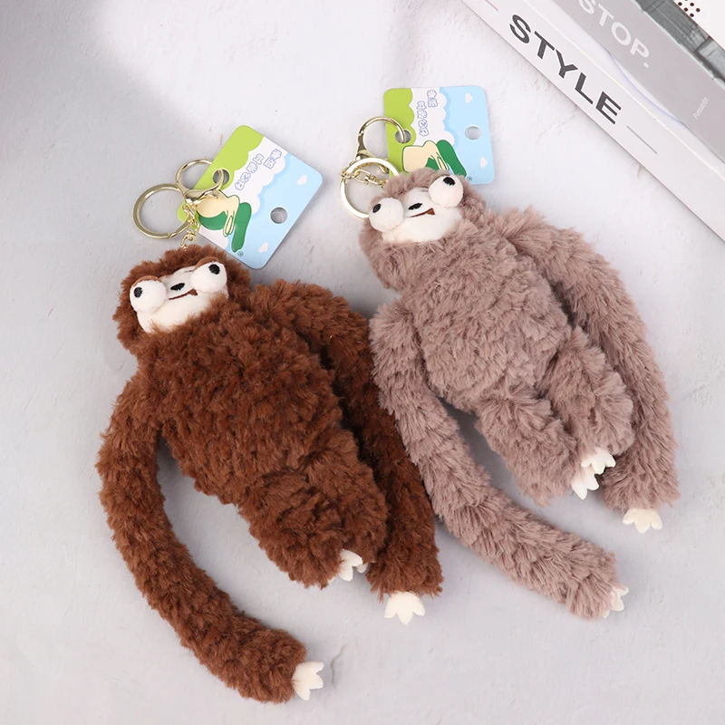 Creative Cartoon Sloth Plush Toy Stuffed Monkey Doll Keychain Cute ...