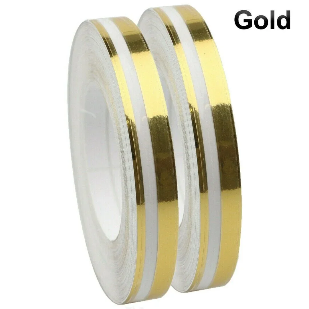 2X-Gold-Stripe-Pin-Stripe-Tape-Decal-Vinyl-Car-Stickers-Streamline ...