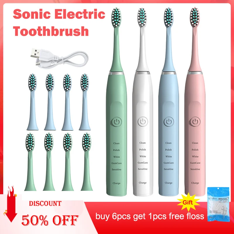 Sonic-Electric-Toothbrush-Cleaning-Brush-For-Adult-Automatic ...