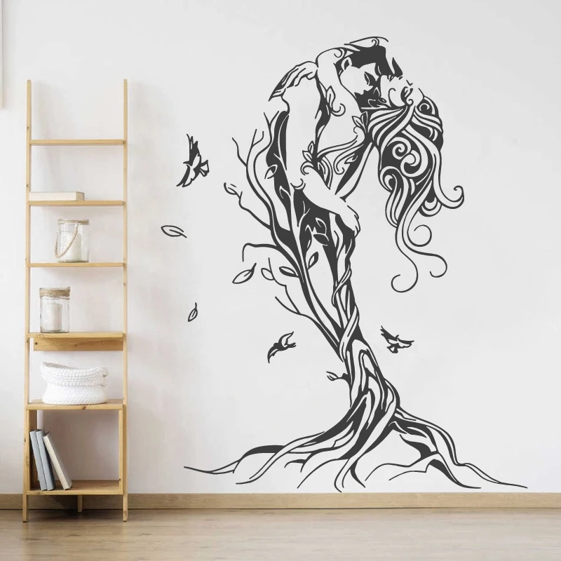 Couple-Wall-Stickers-Abstract-Love-Tree-Vinyl-Wall-Stickers-Romantic ...