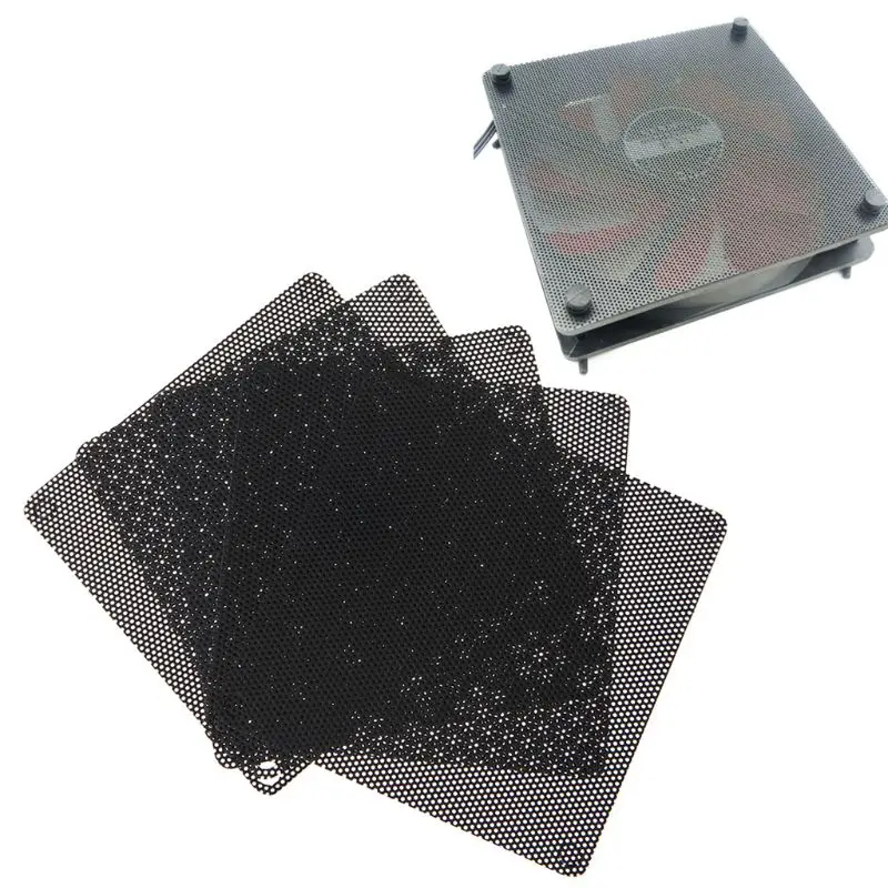 5PCS-80mm-Mesh-Black-Nylon-Plastic-PVC-Fan-Dust-Filter-PC-Dustproof ...