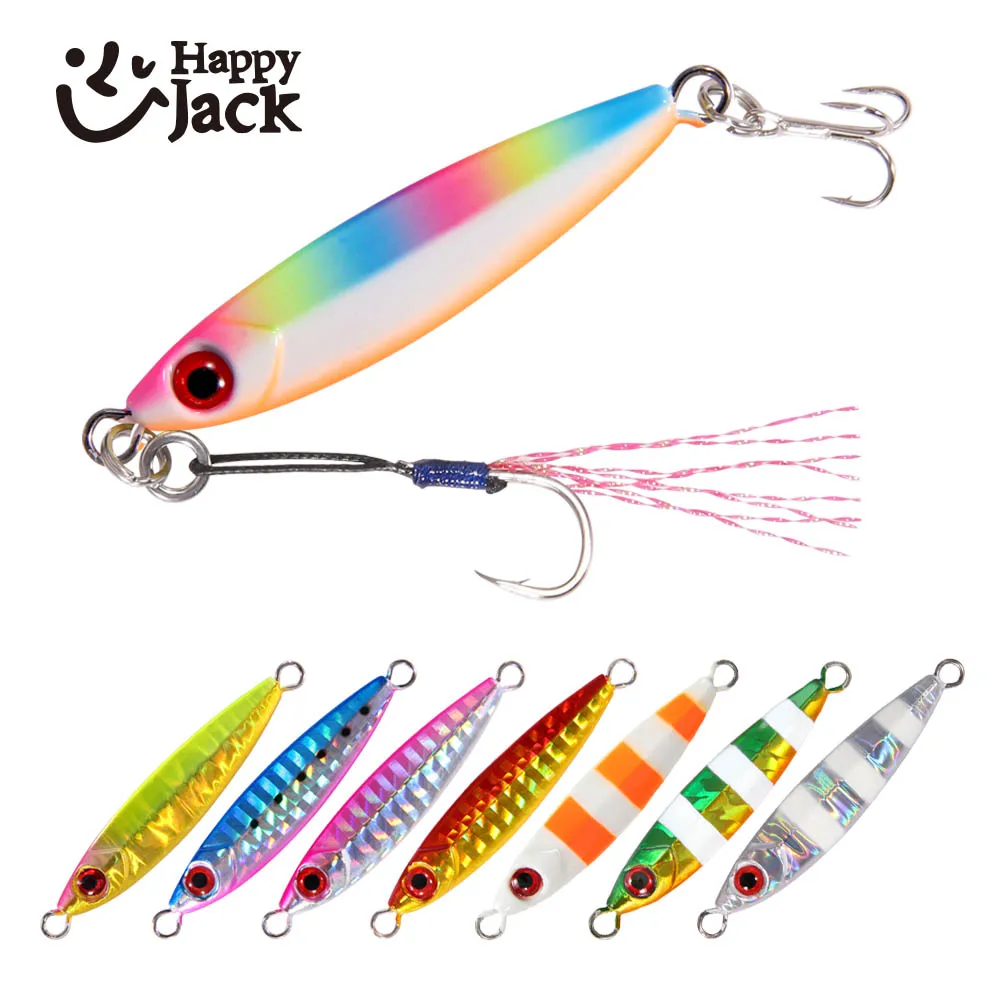 Happyjack micro fishing jigs metal jig fishing 3 5 7 10 15 20 30G Micro Cast Shore Casting ...