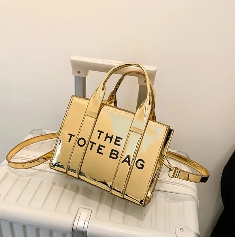 Сумка-тоут женская с надписью, маленький саквояж на одно плечо ...