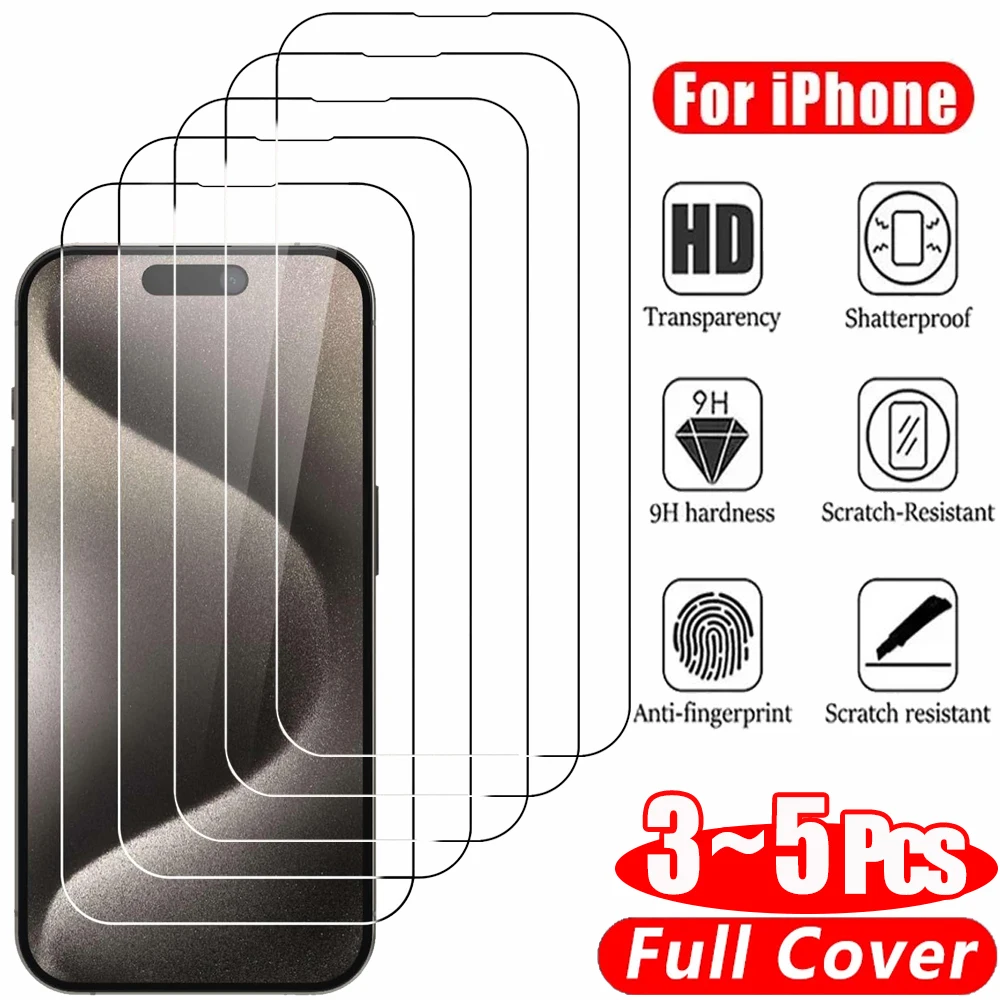 Clear-Glass-Film-For-iPhone-15-16-Pro-Max-Screen-Protector-For-iPhone ...