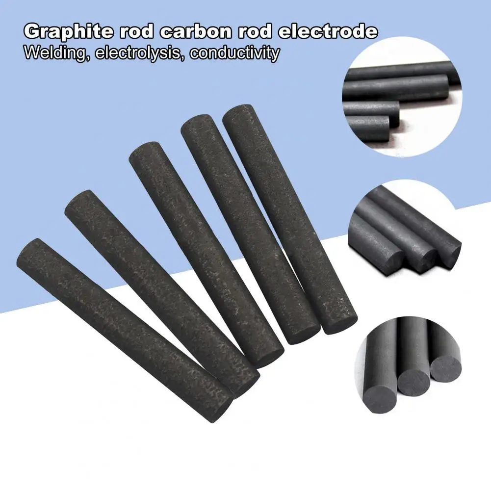 5Pcs-Graphite-Electrode-Cylinder-Rod-Fast-Conduction-High-Density ...