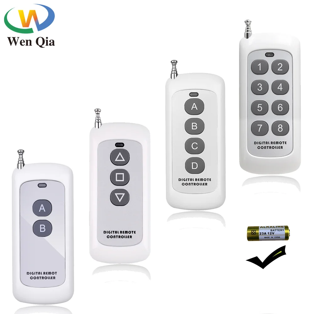 433 Mhz Wireless Rf Remote Control Switch Ev1527 Learning Code Controller 2/3/4/8 Buttons ...