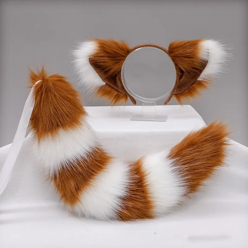 Furry-Fox-Tail-and-Ear-Animal-Cosplay-Funny-Prop-Lolita-Accessories ...