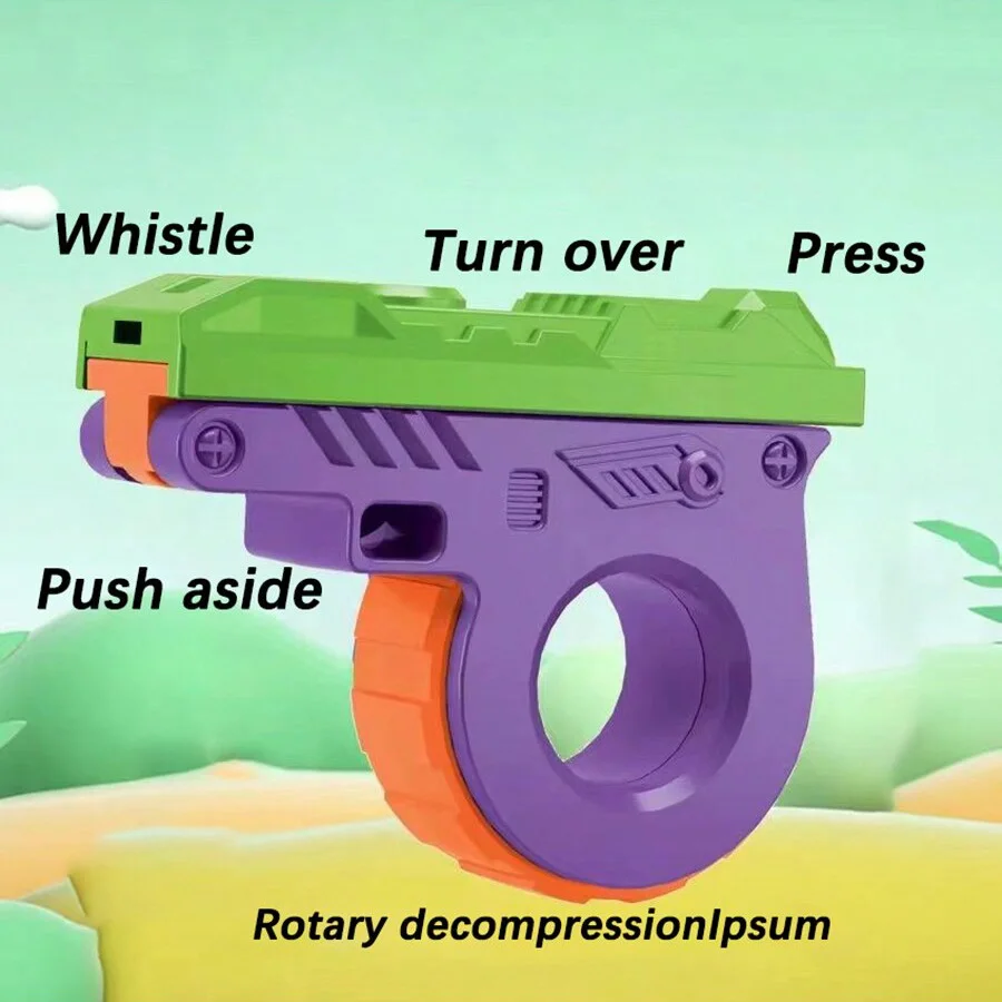 Mini-M1911-Stress-Relief-Toy-Gun-Creative-Push-Whistle-Fingertip-Carrot ...