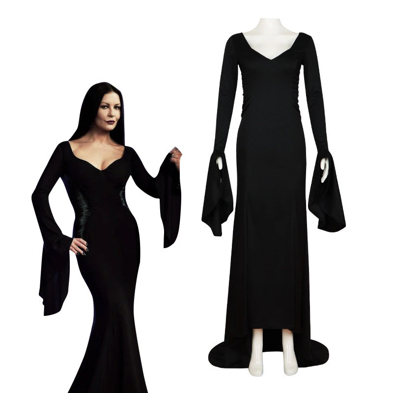 Cossky Anmie Wednesday Morticia Addams disfraces de Cosplay para niñas ...