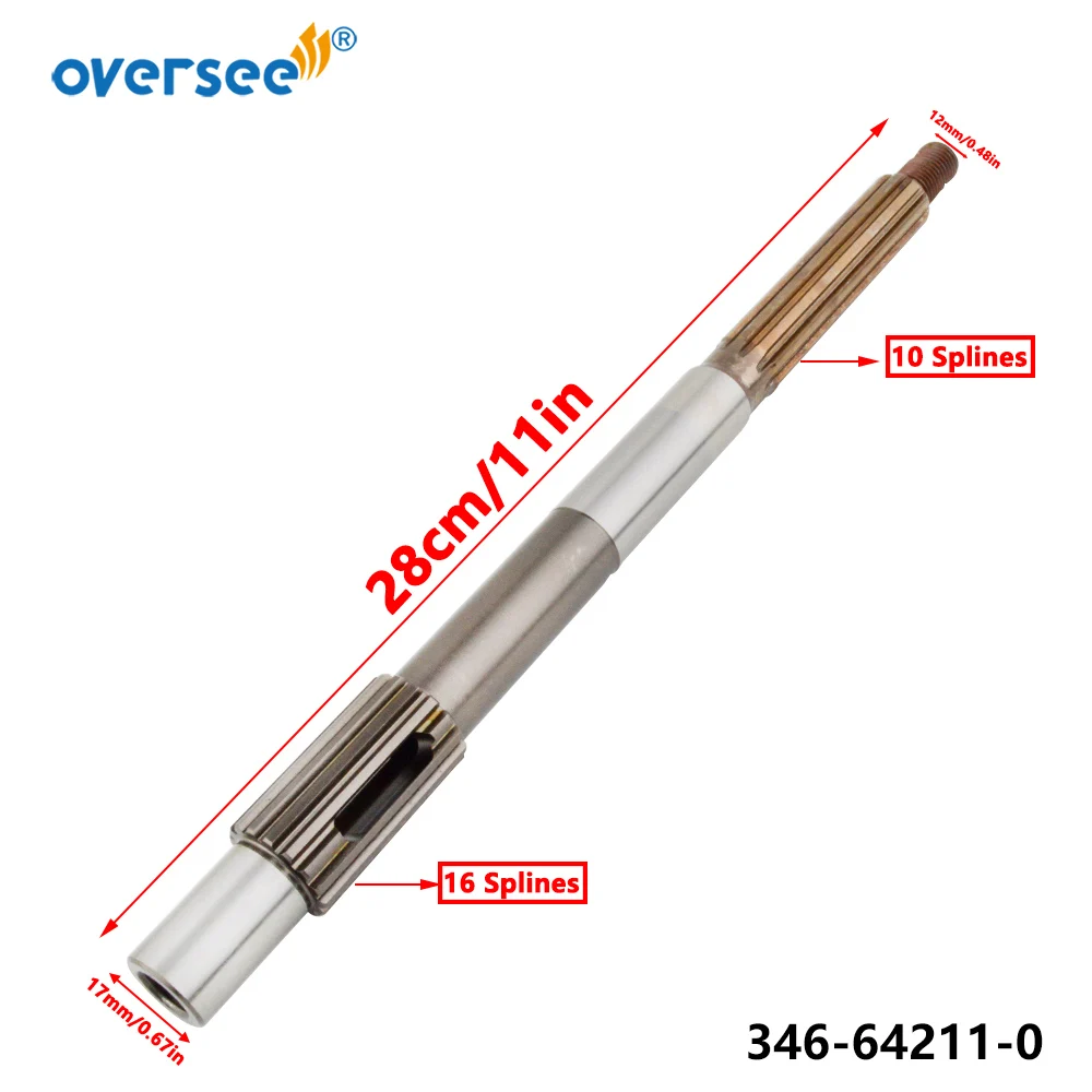 346-64211 Propeller Prop Shaft For Tohatsu Nissan Outboard M NS 2/4T F ...