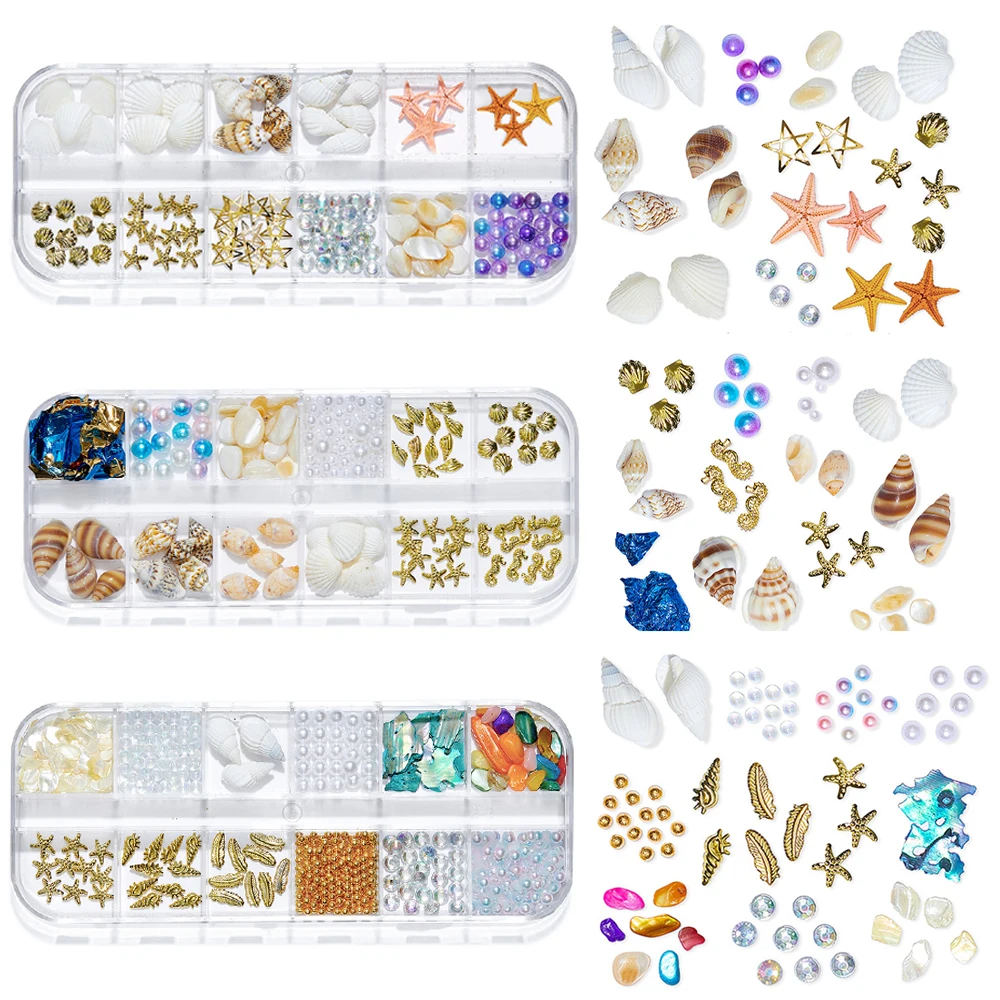 1Box-Summer-Nail-Art-Ocean-Shell-Starfish-Conch-Sea-Series-Decoartion ...