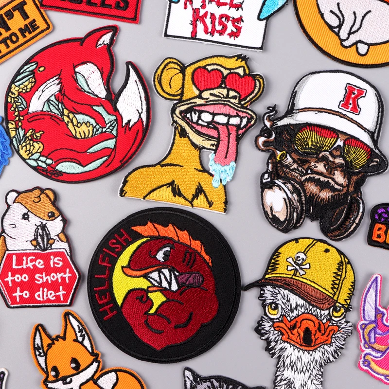 Hip-Hop-Animal-Patch-Iron-On-Patches-For-Clothing-Thermoadhesive ...