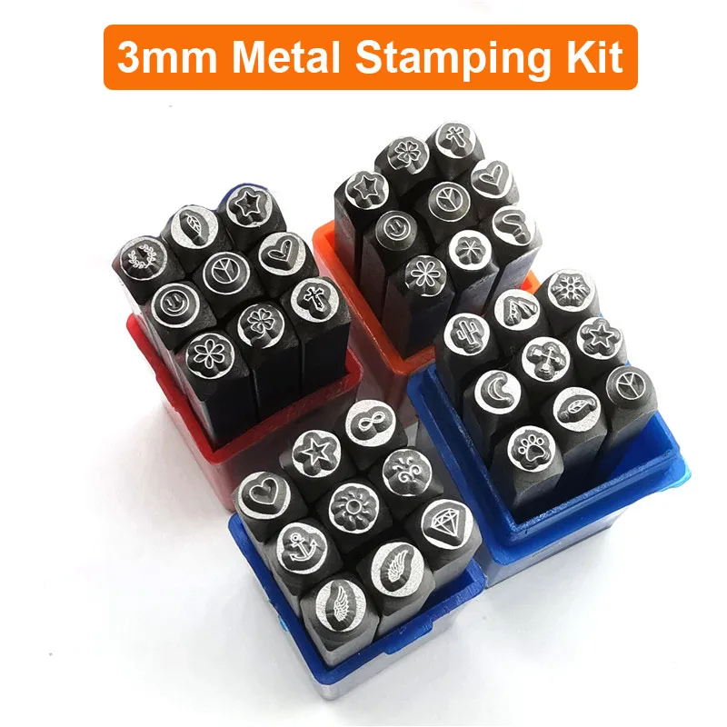 3mm Metal Stamping Set Symbol Steel Punch Custom Logo Pressing Silver ...