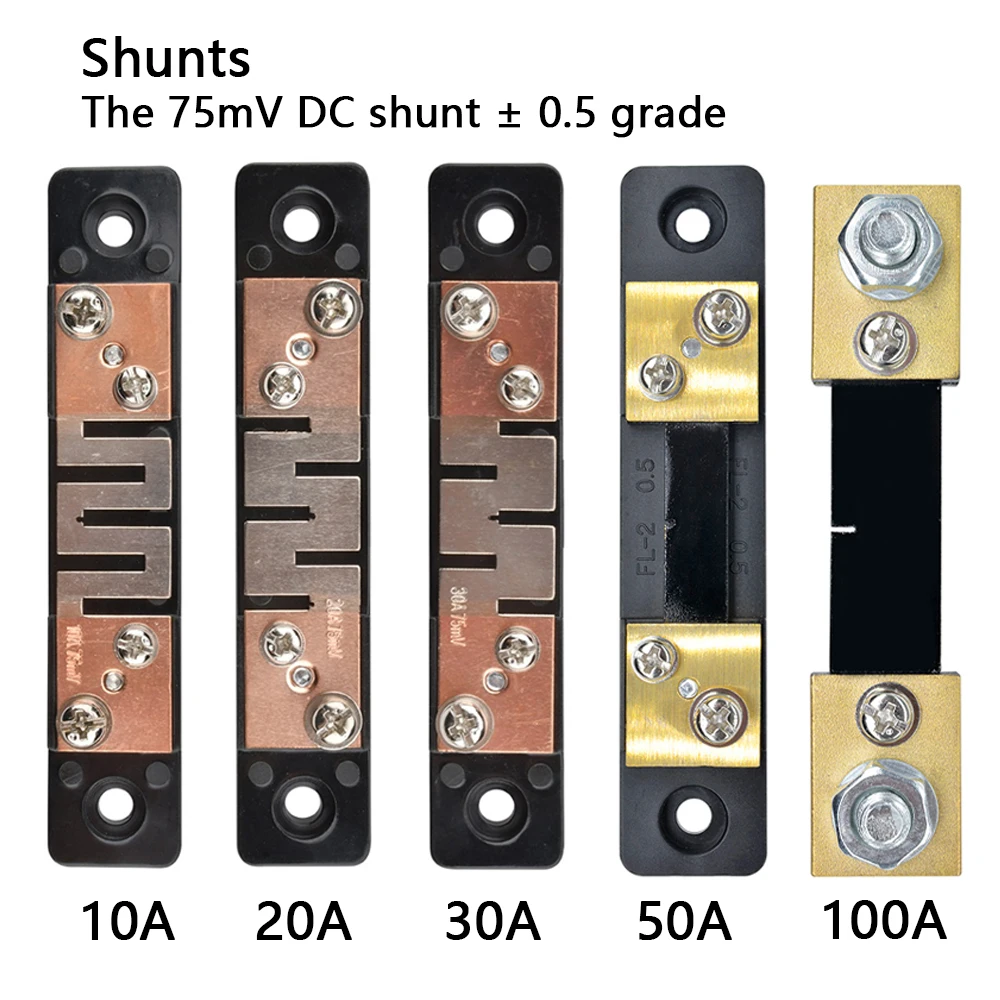 External-Shunt-10A-20A-30A-50A-100A-75mV-Current-Meter-Shunt-Resister ...