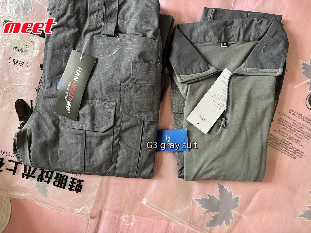 Pure Grey Frog Tactical Hunting Suit, Outdoor Combat Uniform, Outdoors ...