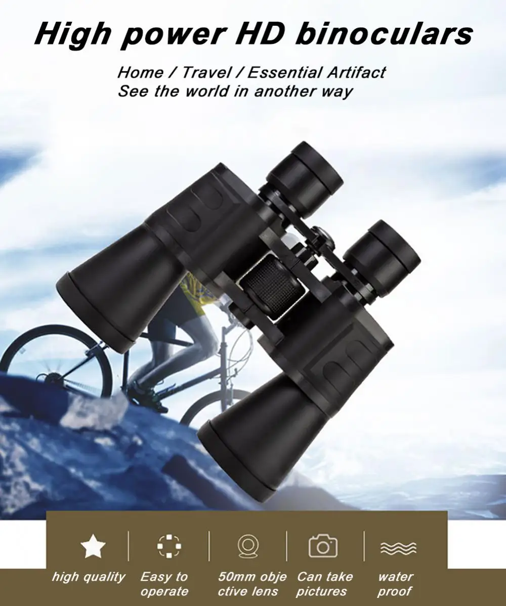 20x50 Powerful Binoculars Long Range Telescope Zoom HD BAK4 High Magnification Professional ...