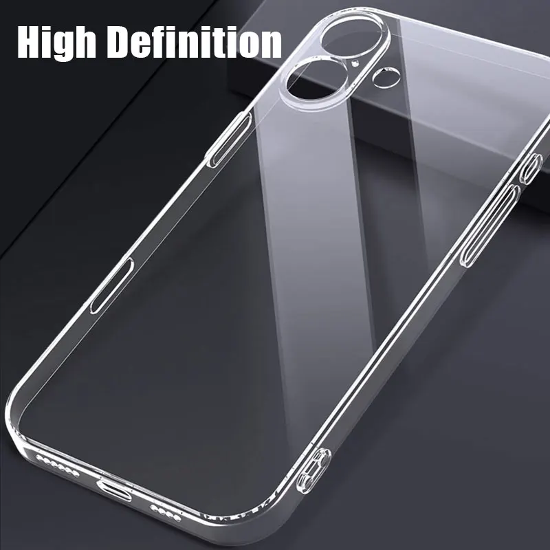 Ultra Thin Transparent Silicone Case - Soft Back Cover for iPhone 12 ...