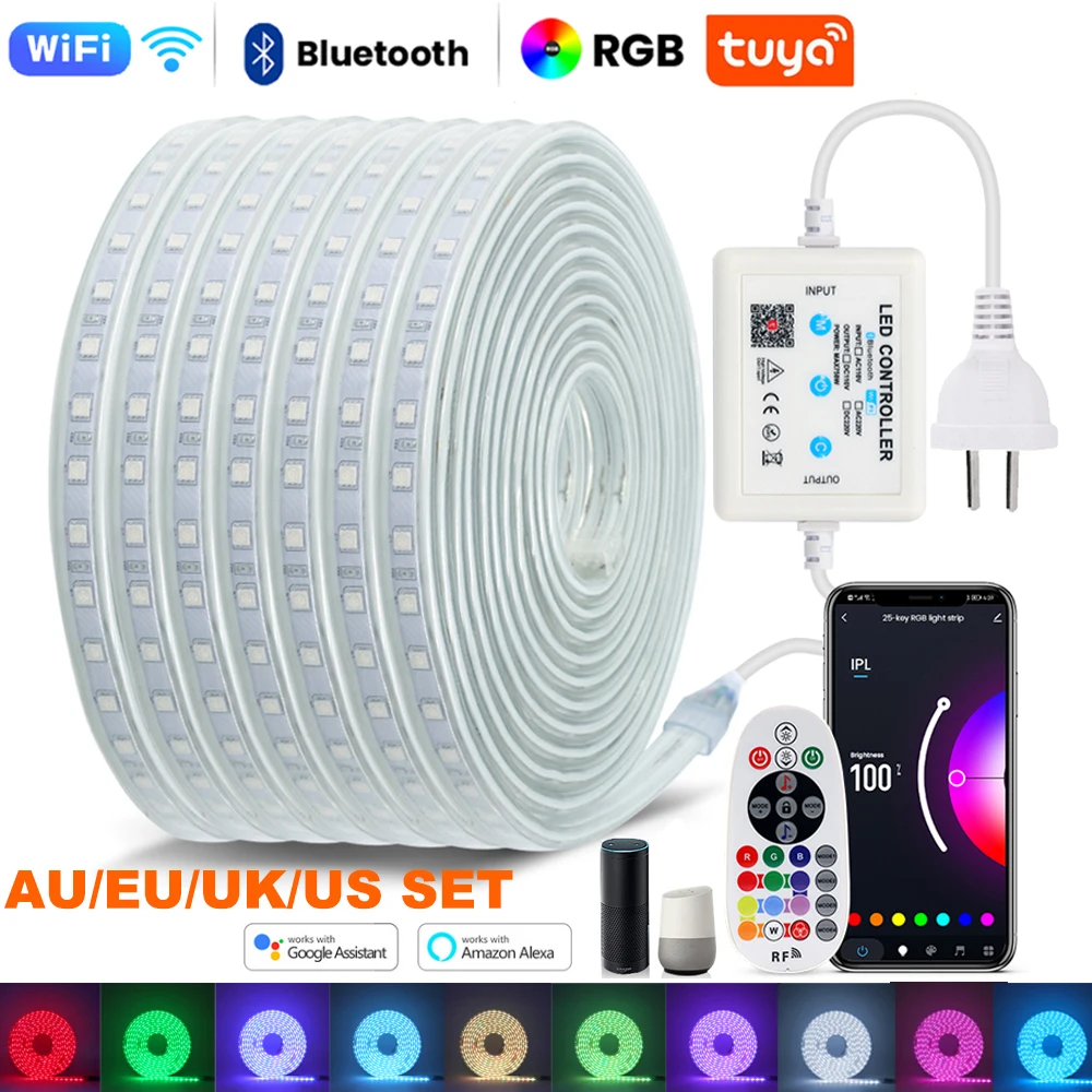 Dimmable Led Strip Rgb 220v | 220v Waterproof Rgb Led | Smart Led Strip ...