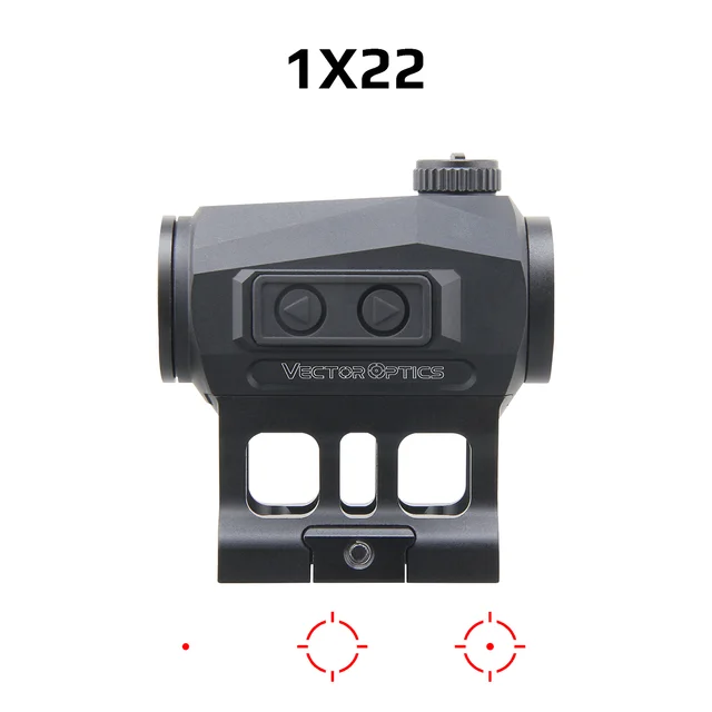 Vector Optics Scrapper 1x22/25 Solar Power Multi Reticle Red Dot Sight ...