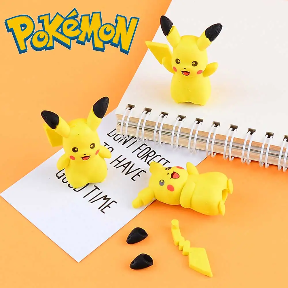 1Pcs Pokemon Eraser Cute Pikachu Cartoon Eraser Primary School Eraser ...