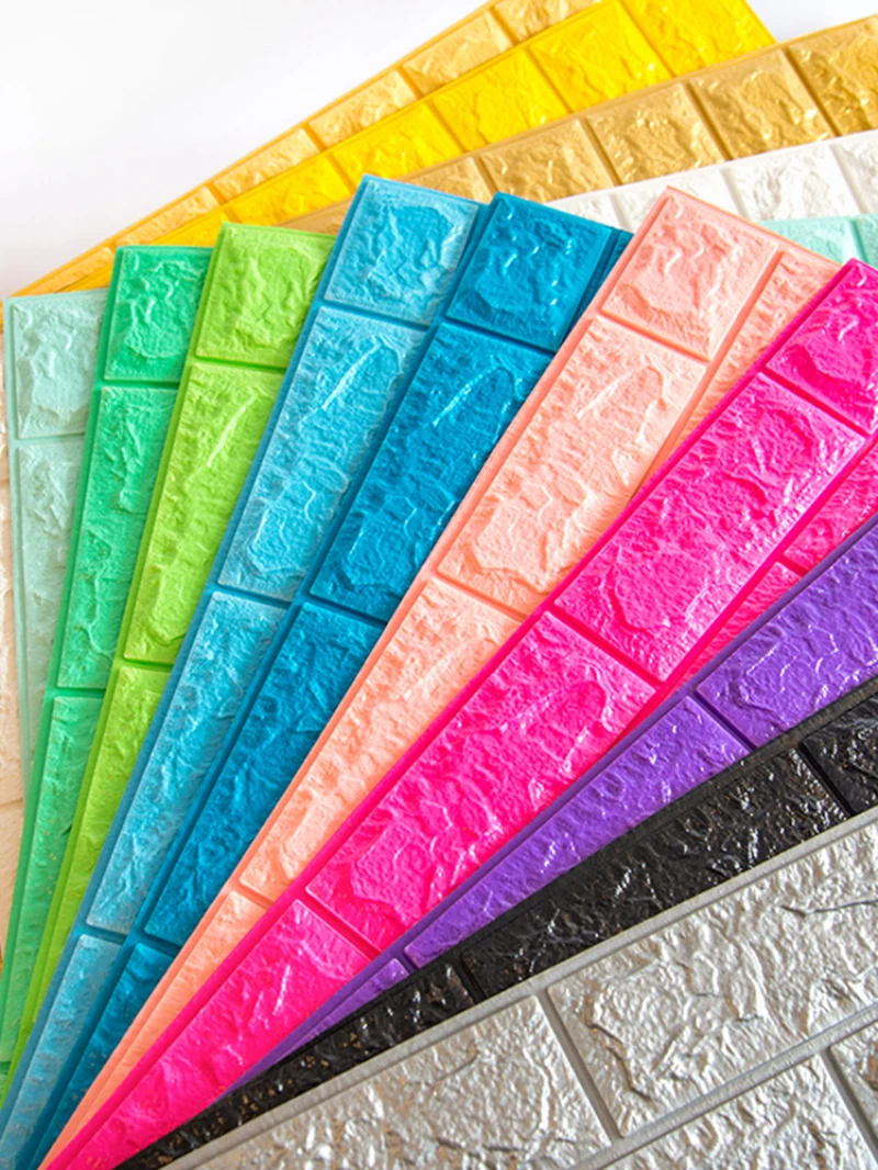 Decorative 3D Wall Stickers Self adhesive Wallpaper Foam Panels Home ...