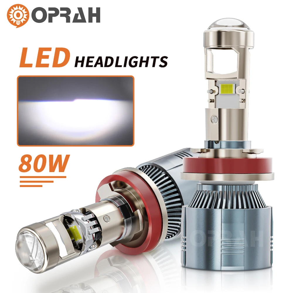 Oprah-2pcs-H7-H11-LHD-RHD-LED-Headlight-Mini-Lens-Projector-9005-9006 ...