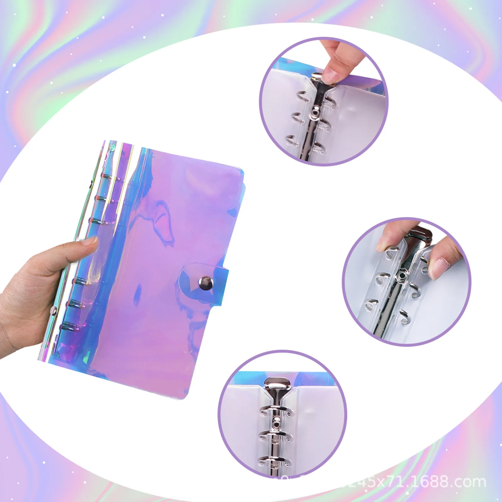 CARNET DE NOTES,PINK--Classeur de Budget A6 pâquerettes colorées en ...