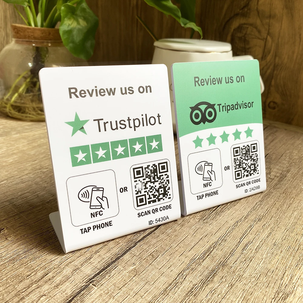 Trustpilot Tripadvisor Review Stand Google Review NFC station table QR ...