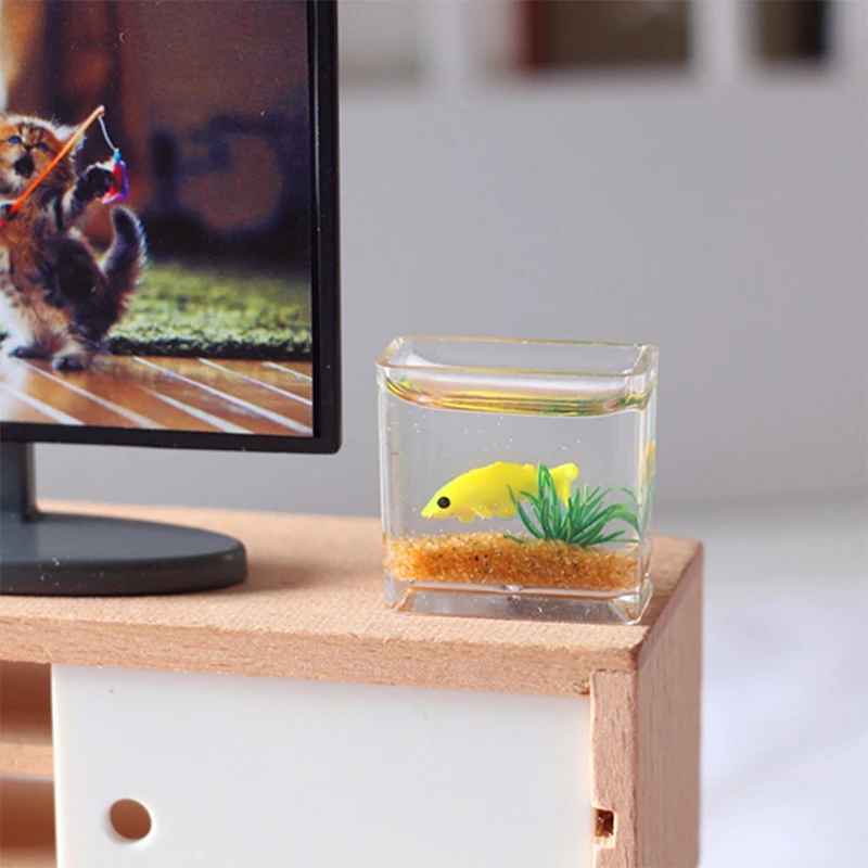 Miniature-Fish-Tank-Mini-Simulation-Aquarium-Scene-Model-Desk-Decor ...