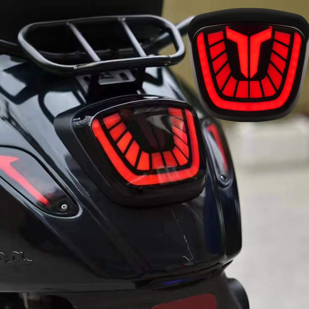 For Vespa motorcycle modified Spring Sprint 150 flow LED taillights ...