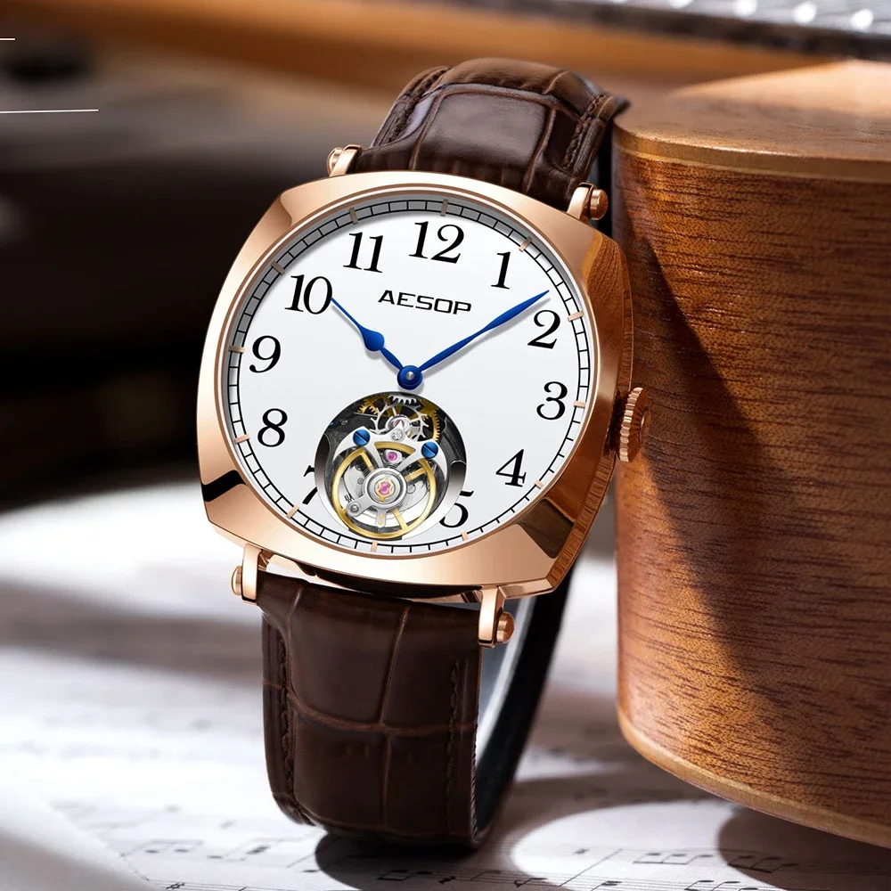 Reloj-AESOP-Flying-Tourbillon-con-movimiento-de-esqueleto-mec-nico-para ...