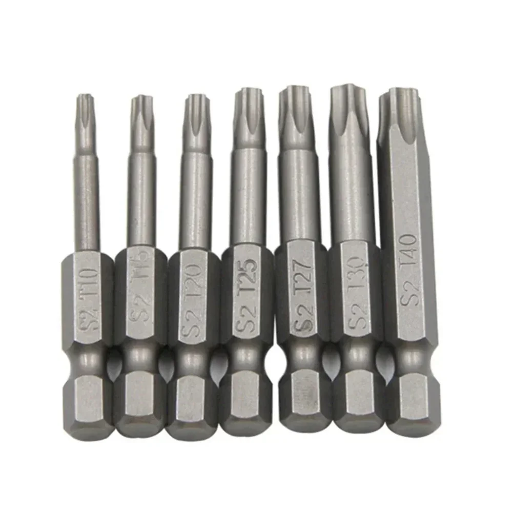 1Pcs-50mm-1-4in-Hex-Shank-Five-Point-Magnetic-Torx-Screwdriver-Bit-T15 ...