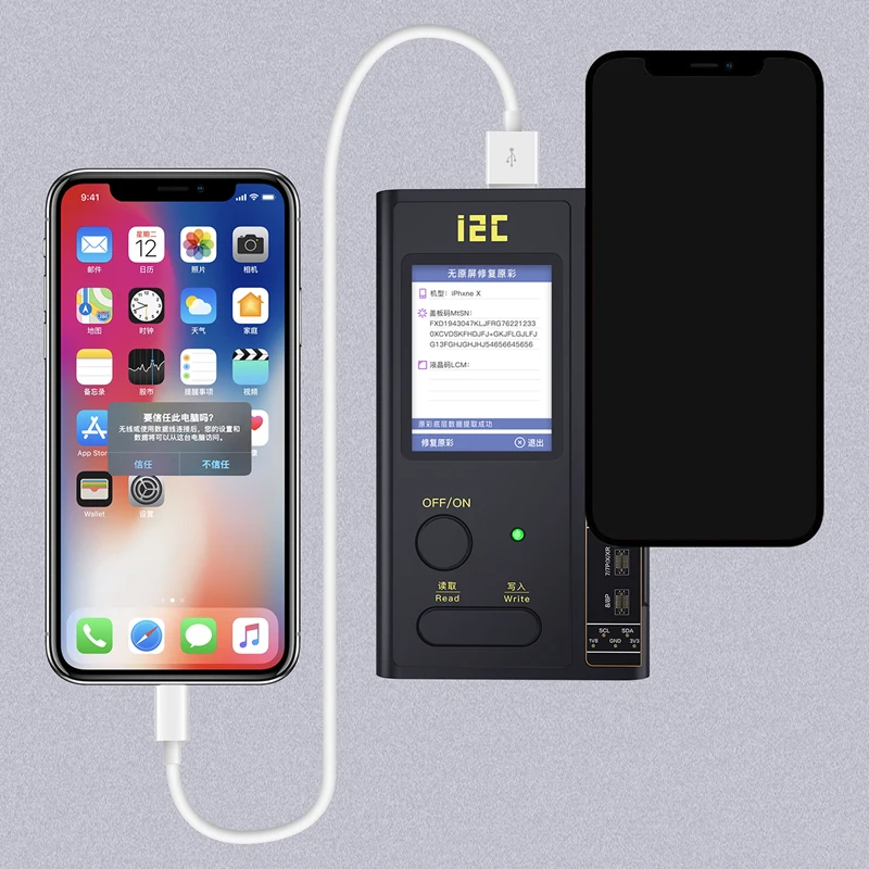 I2c i6 programador inteligente para iphone 8x11 12 13 fotossensível cor ...