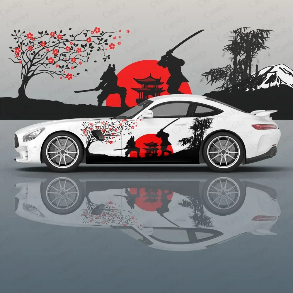 Japanese element ink painting Car Decal Protective Film Vinyl Itacar ...
