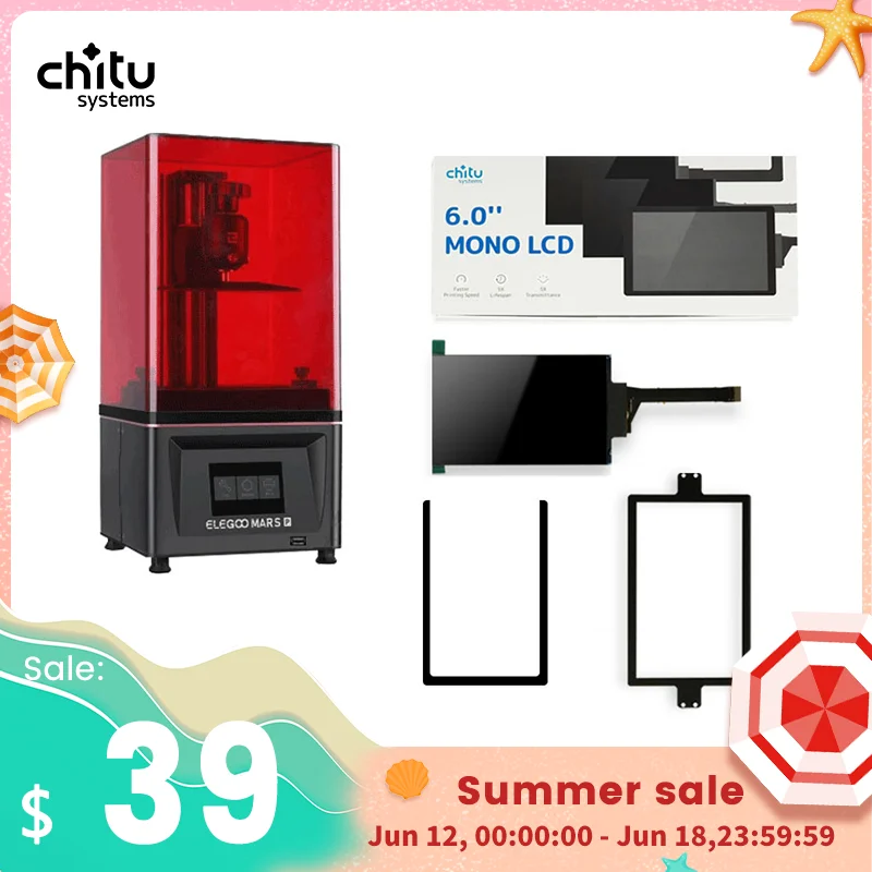 6.08-inch 2k Mono Upgrade Kit For Elegoo Mars/ Elegoo Mars Pro With Chitusystems - 3d Printer ...