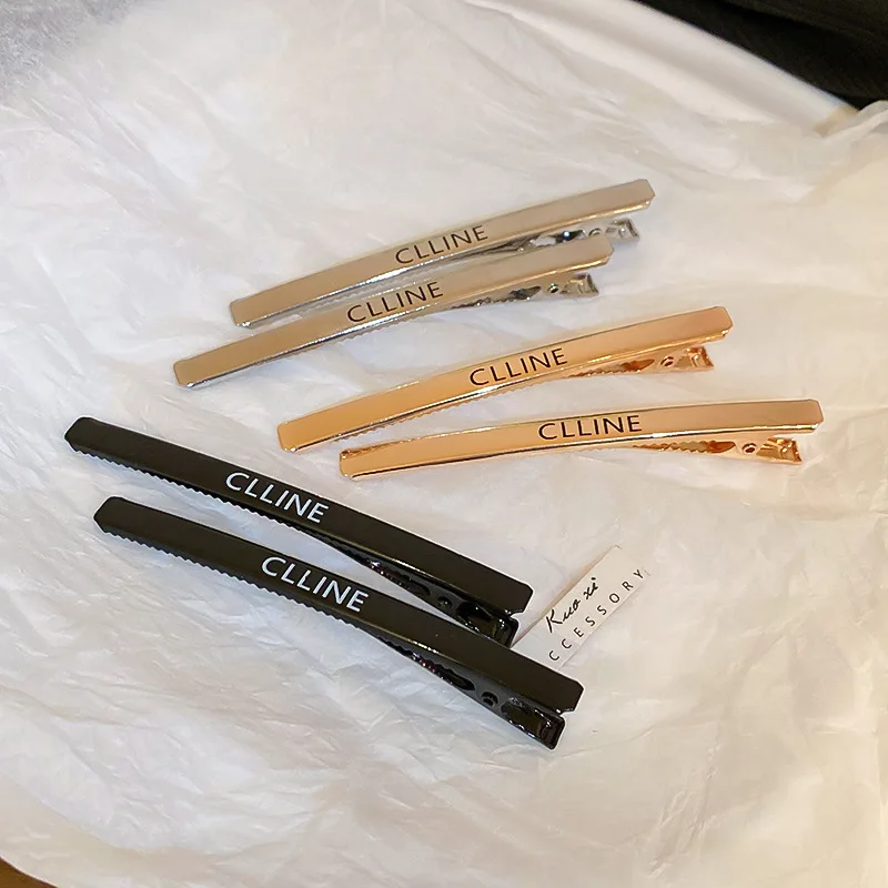 2pcs-Pack-Simple-Gold-Hair-Clips-Barrette-Pins-Korean-Fashion-Designer ...