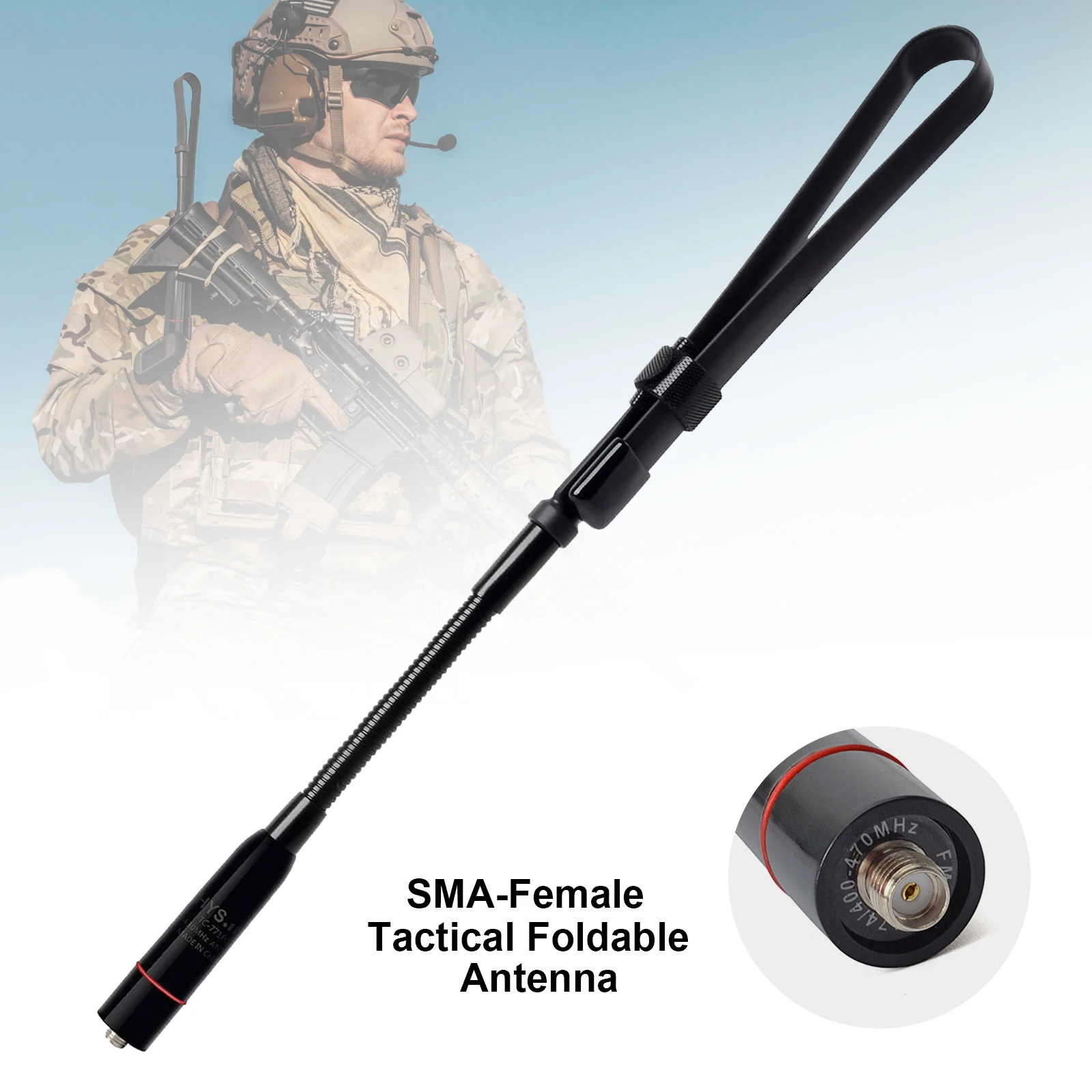 Tactical Foldable Whip Amateur 144/430MHz Antenna SMA-Female For ...