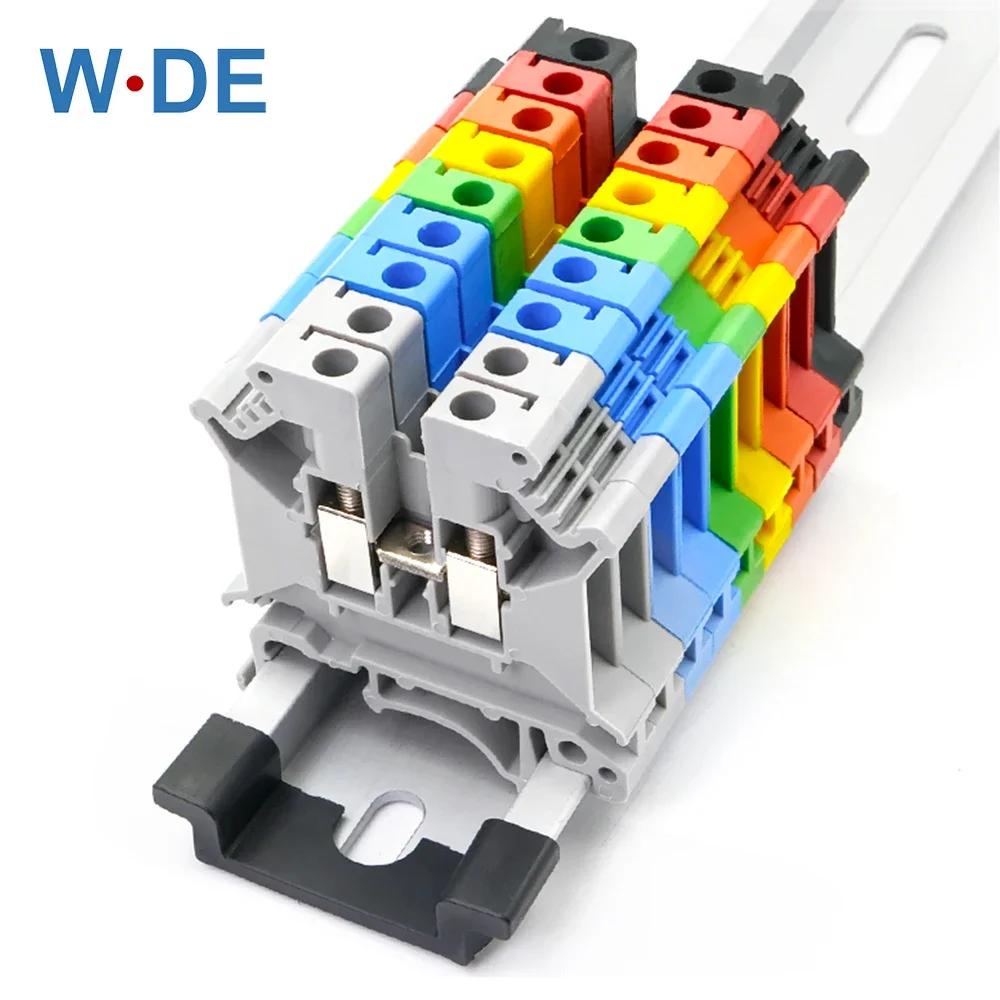 UK-5N-Din-Rail-Terminal-Block-Universal-Connector-Screw-Connection ...