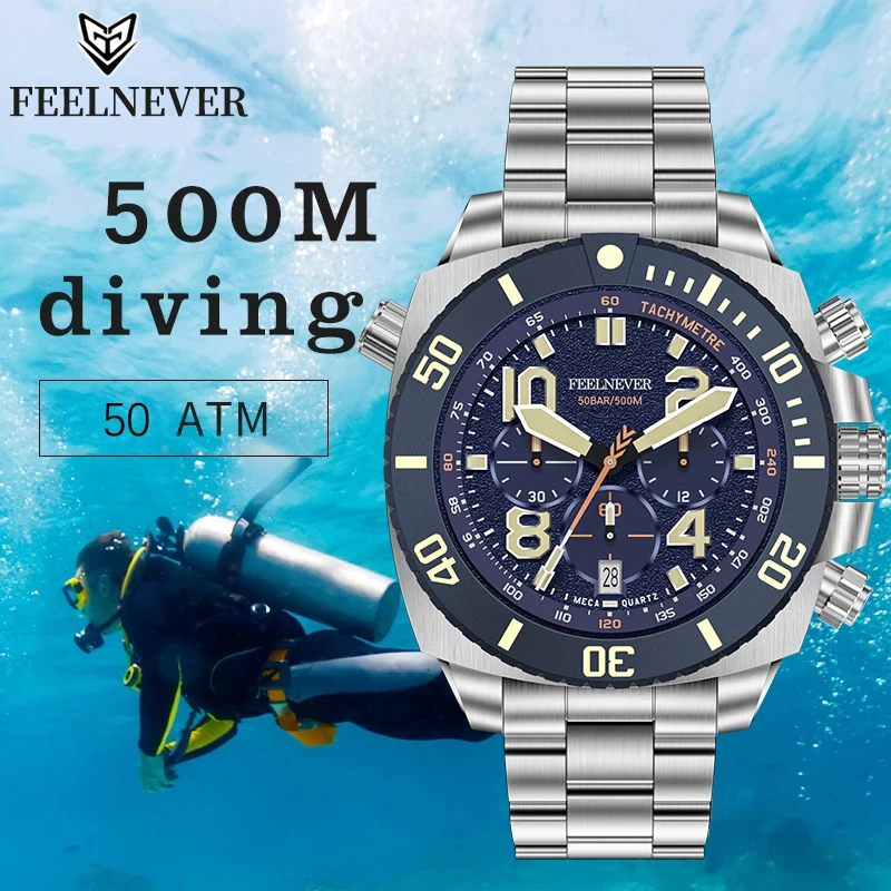 FeelNever-Sport-Automatic-Mechanical-Watch-Stainless-Steel-Sapphire ...