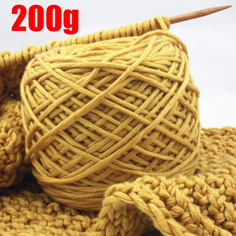 200g Cotton Yarn Anti-Pilling Wool Hand Knitting Thread For Cardigan ...