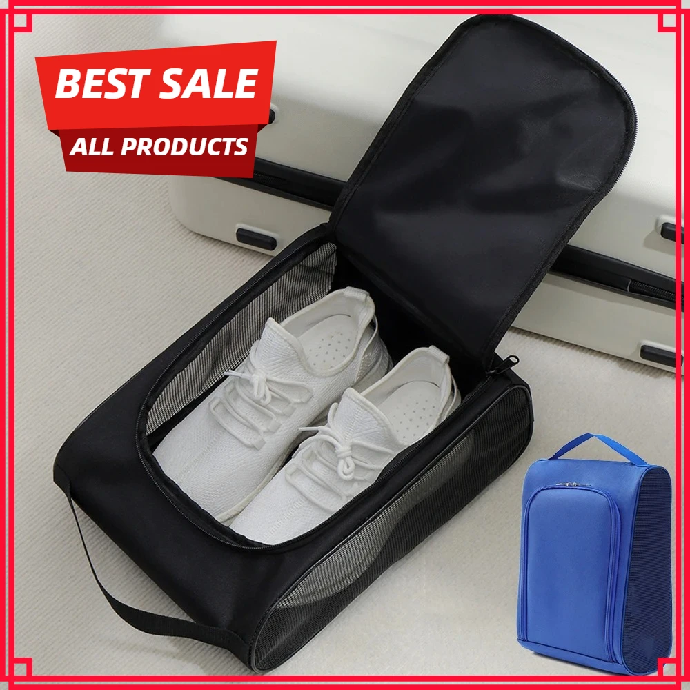 1PC Black Oxford Cloth Travel Shoe Storage Bag, Basketball And Football ...