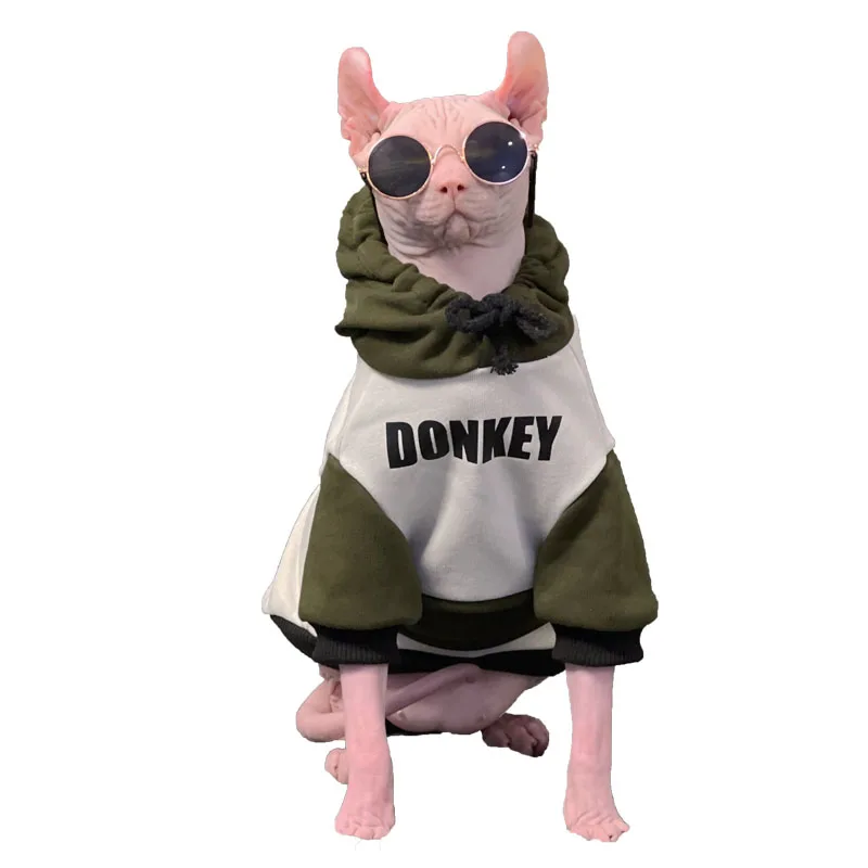 Hairless-cat-Costume-Autum-Winter-Kitten-Outfits-Cotton-Cat-Sweater ...