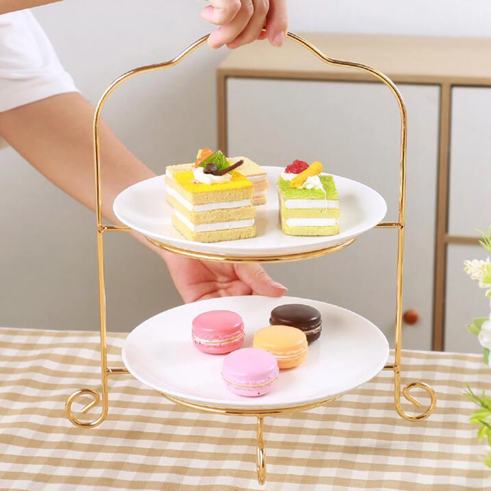 2-Tier-Dessert-Pastry-Plate-Rack-Decoration-Scenery-Supplies-Cookie ...