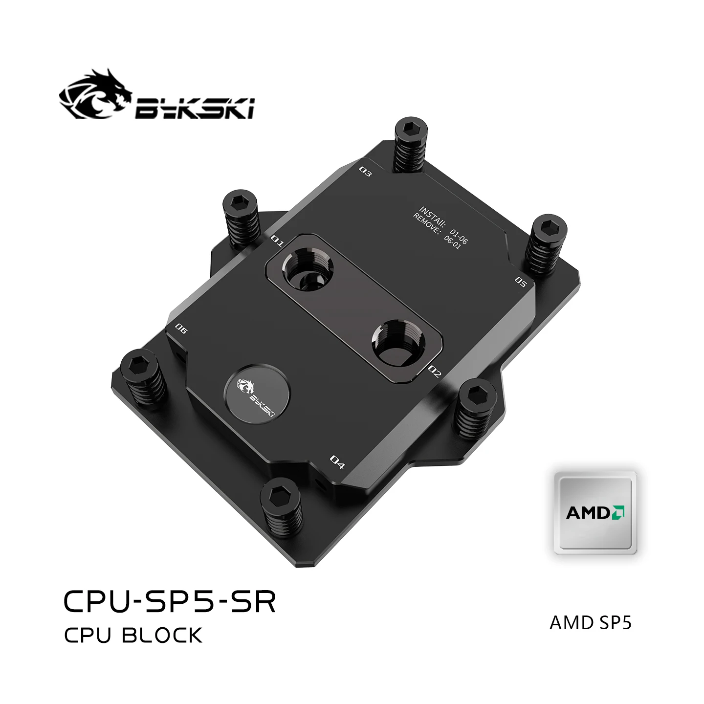 Bykski CPU Water Block For AMD SP5 Processor AI Server Cooler Computer ...