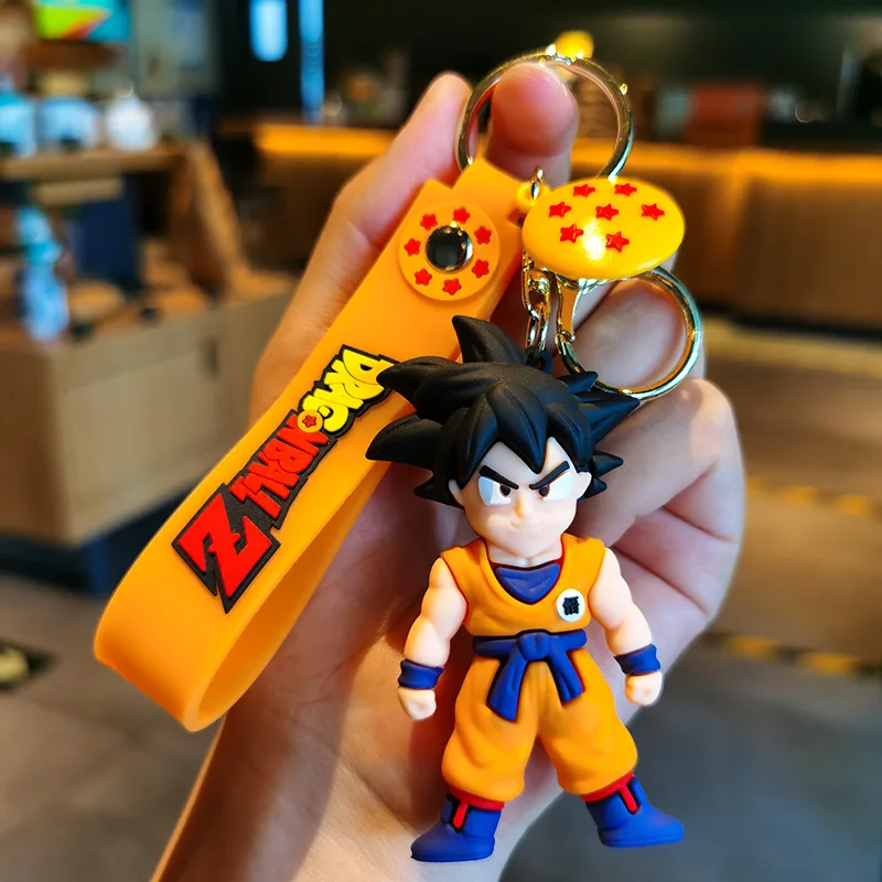 Anime Dragon Ball Keychain Cartoon Figures Goku Super Saiyan Vegeta Key ...