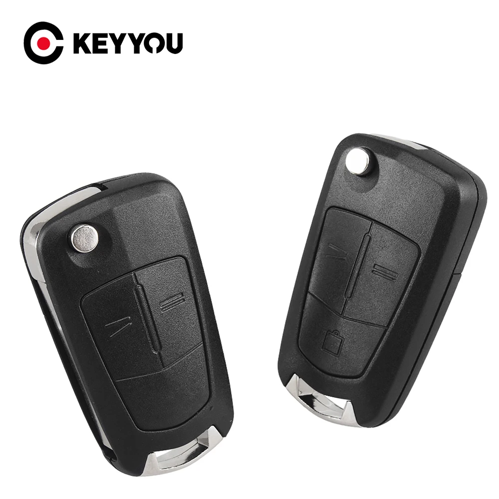 KEYYOU-2-Buttons-Flip-Remote-Folding-Car-Key-Cover-Fob-Case-Shell ...