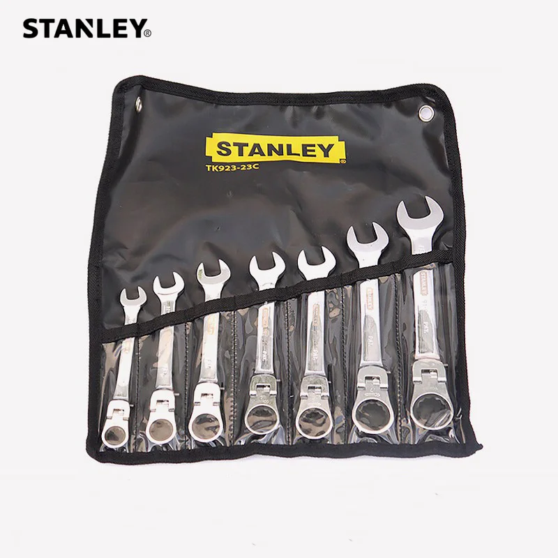 Stanley 7pcs/set flex head wrench set ratchet combination wrench set ...